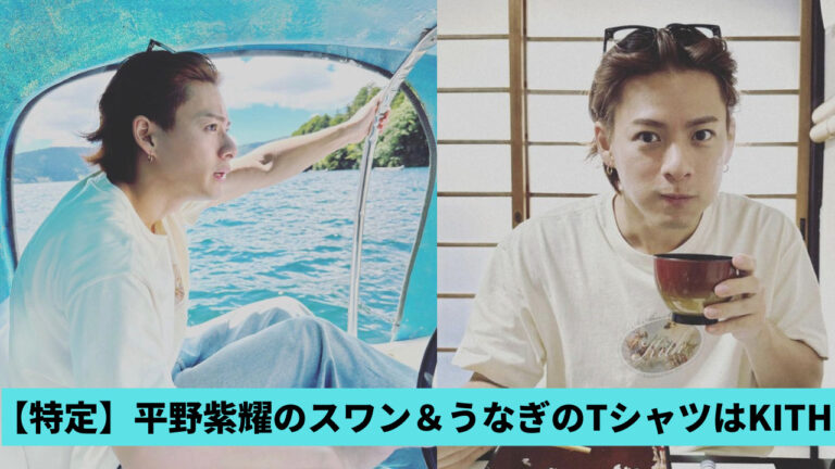 【特定】平野紫耀のスワンボートのTシャツはKITH！ピアスとサングラスも | Cranq